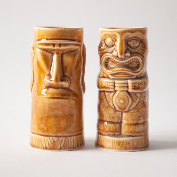 Chiki Tiki | Dining | Set Of 2 Chiki Tiki Glazed Ceramic Tiki ...